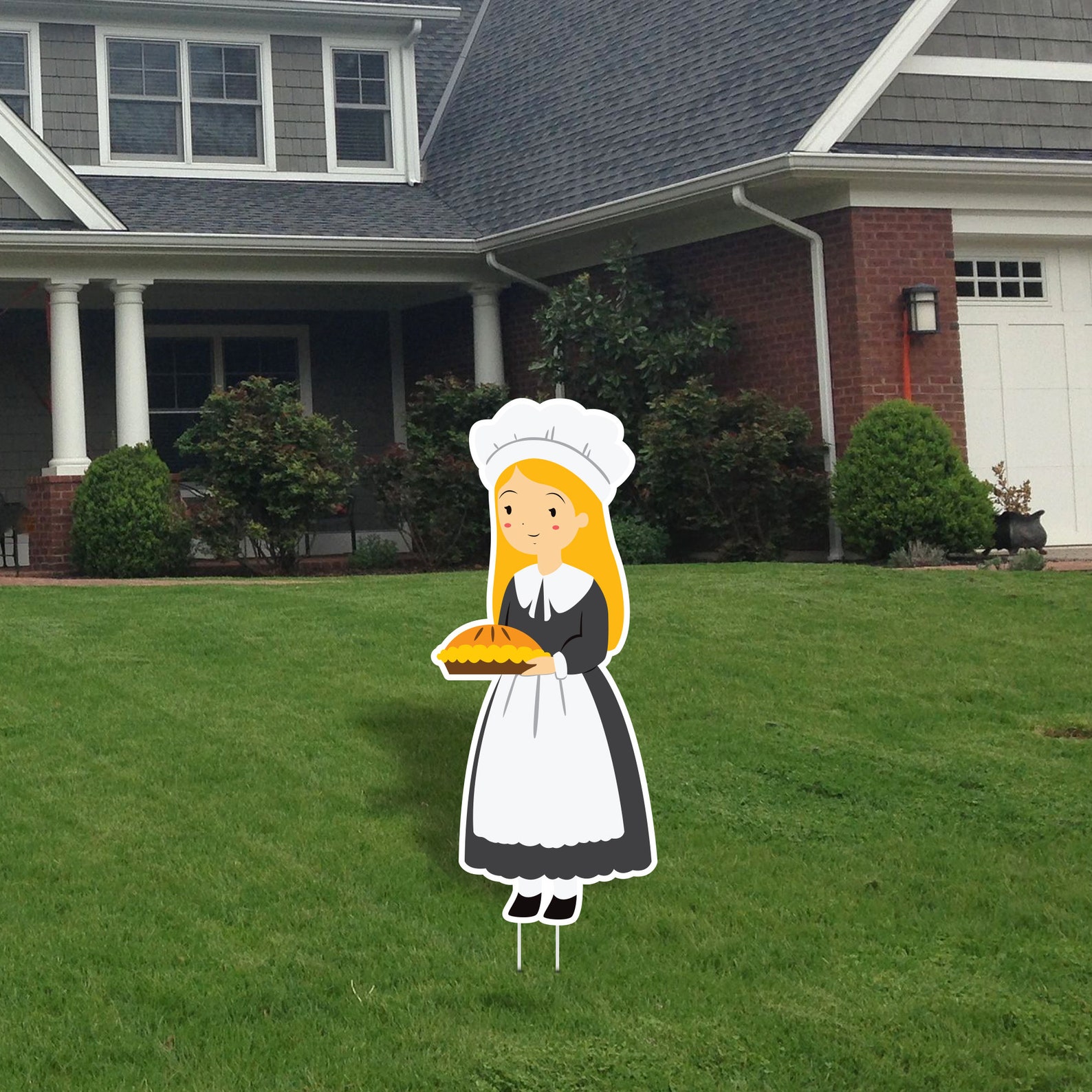 Happy Thanksgiving Pilgrims Characters Yard Sign Cutouts, Pilgrim ...