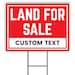 Land for Sale Yard Sign Personalized 18 X 12 Visible Text Custom Land ...