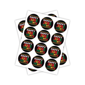 Happy Juneteenth Stickers, Freedom Day Stickers, Black Pride Labels ...