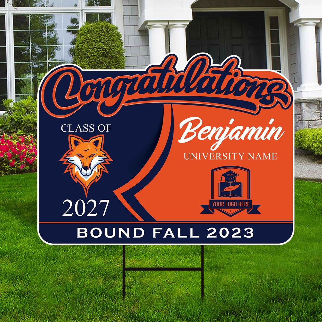 Personalized College Bound Future Yard Sign College Logo - Etsy
