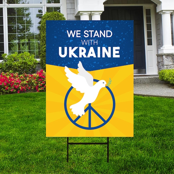 We Stand With Ukraine Yard Sign Coroplast Freedom for - Etsy