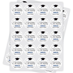 Personalized Graduation 2024 Stickers, Custom Class of 2024 Stickers ...