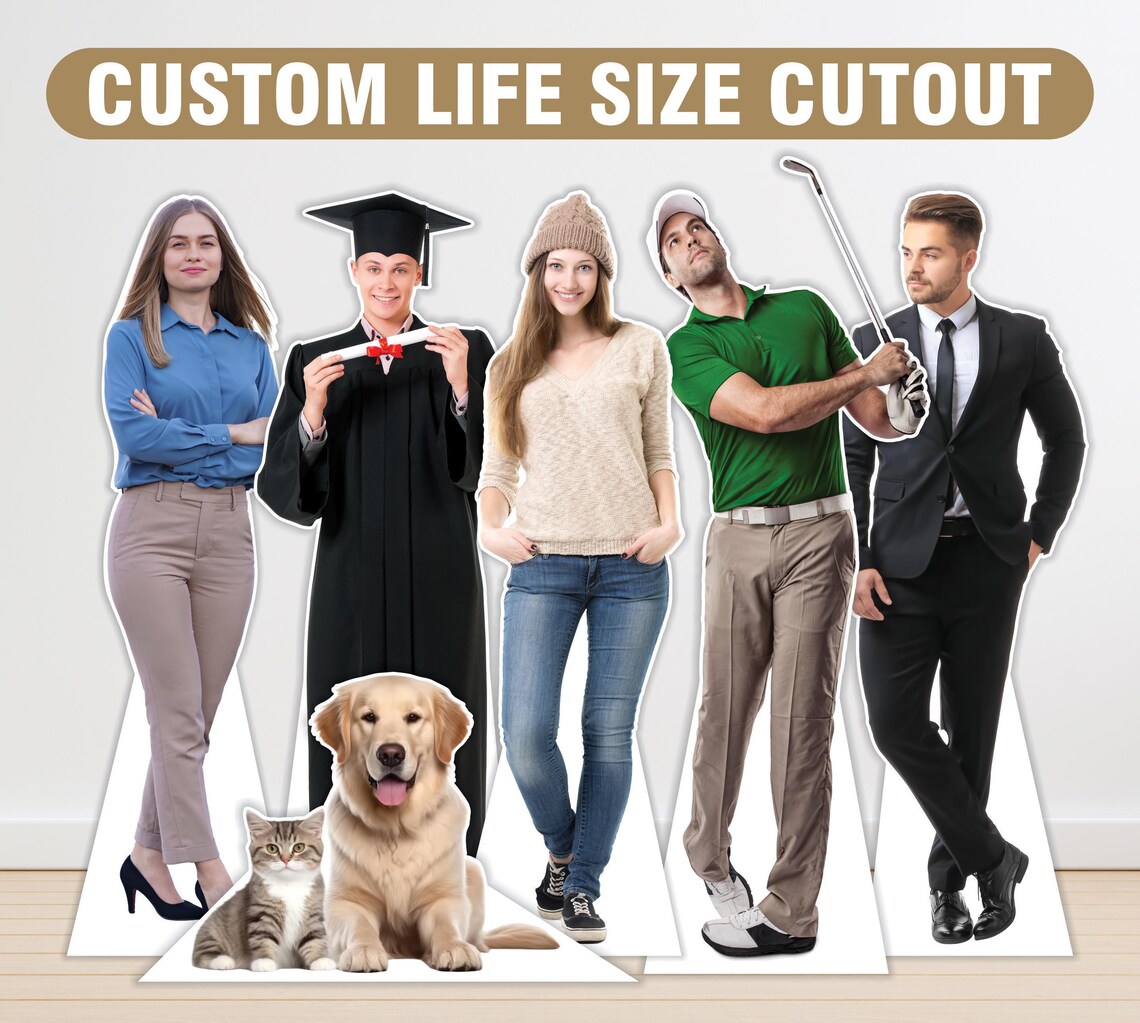 Custom Life Size Coroplast Cutouts of Any Photograph, Personalized Full ...