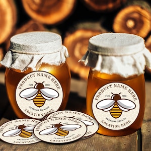 Personalized Honey Stickers, Custom Honey Product Stickers, Business ...