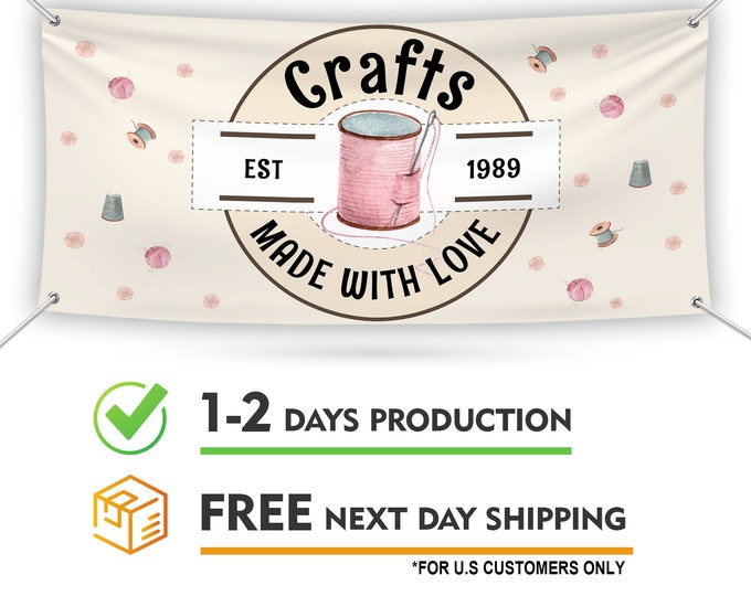 Custom Craft Fair Show Vinyl Banner — Tent Canopy Table Banner - Etsy