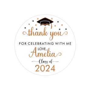 Personalized Graduation 2024 Stickers, Custom Class of 2024 Stickers ...