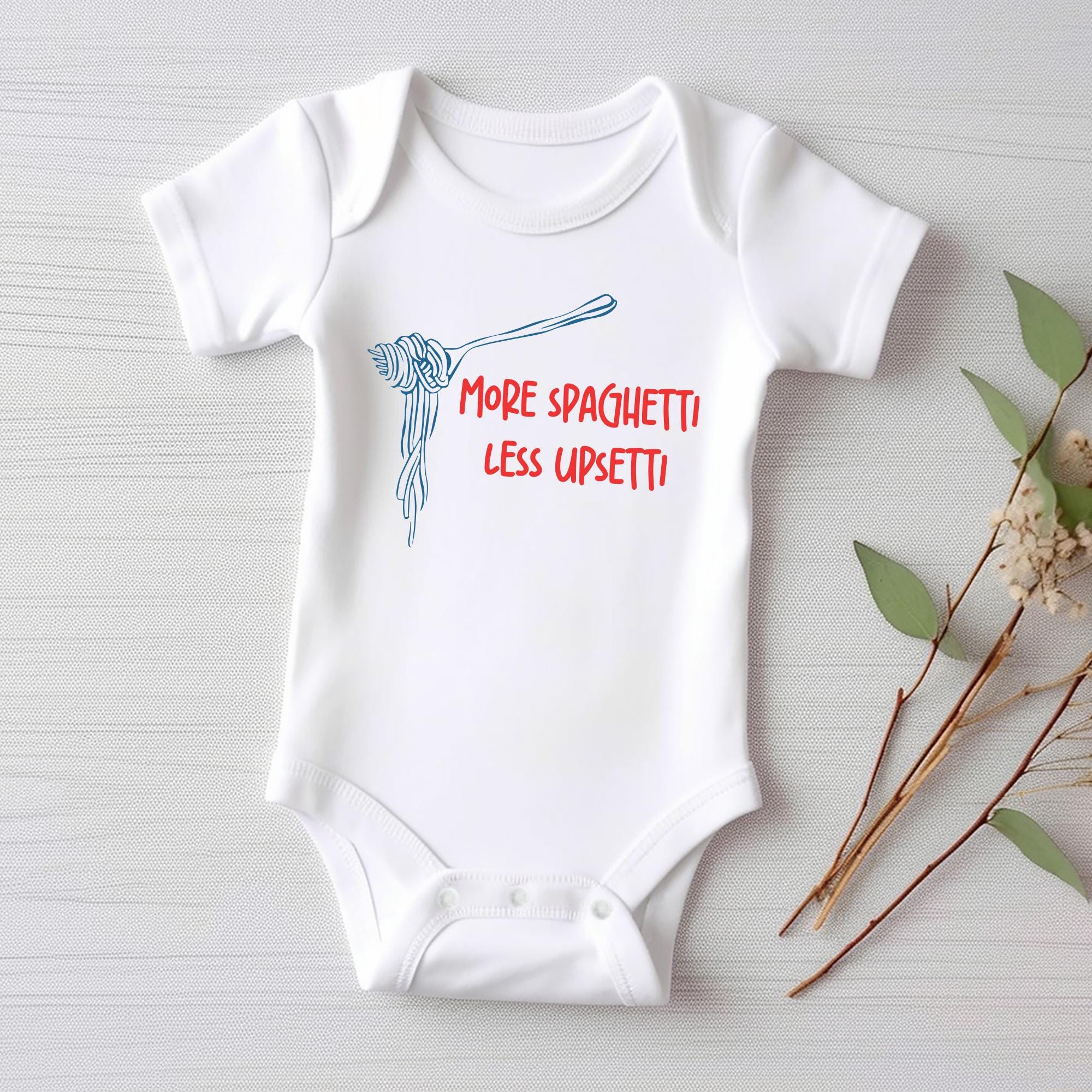 More Spaghetti Less Upsetti Baby Bodysuit, Baby Shirt, Toddler ...