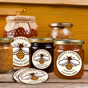 Personalized Honey Stickers, Custom Honey Product Stickers, Business ...