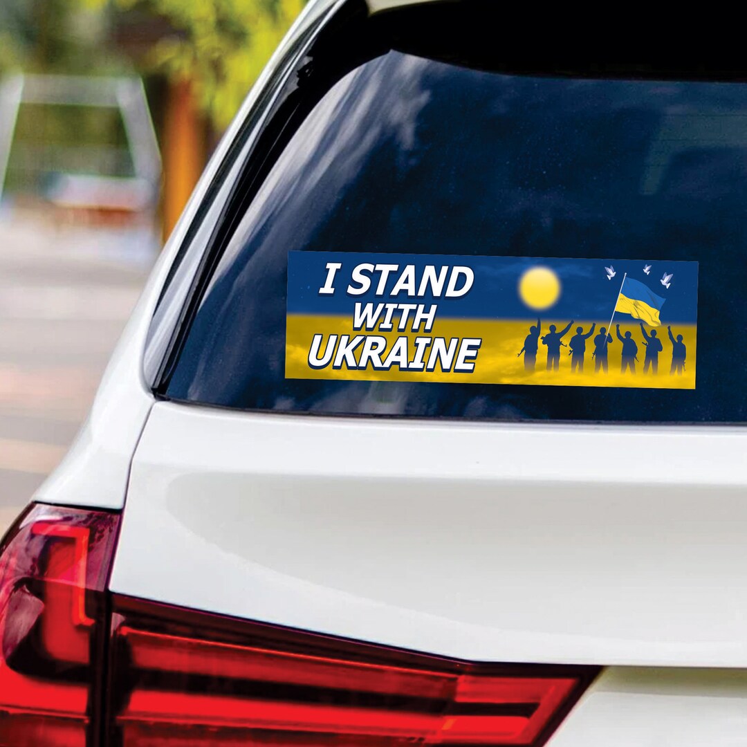 I Stand With Ukraine Sticker Vinyl Decal - We Stand With Ukraine Vinyl ...