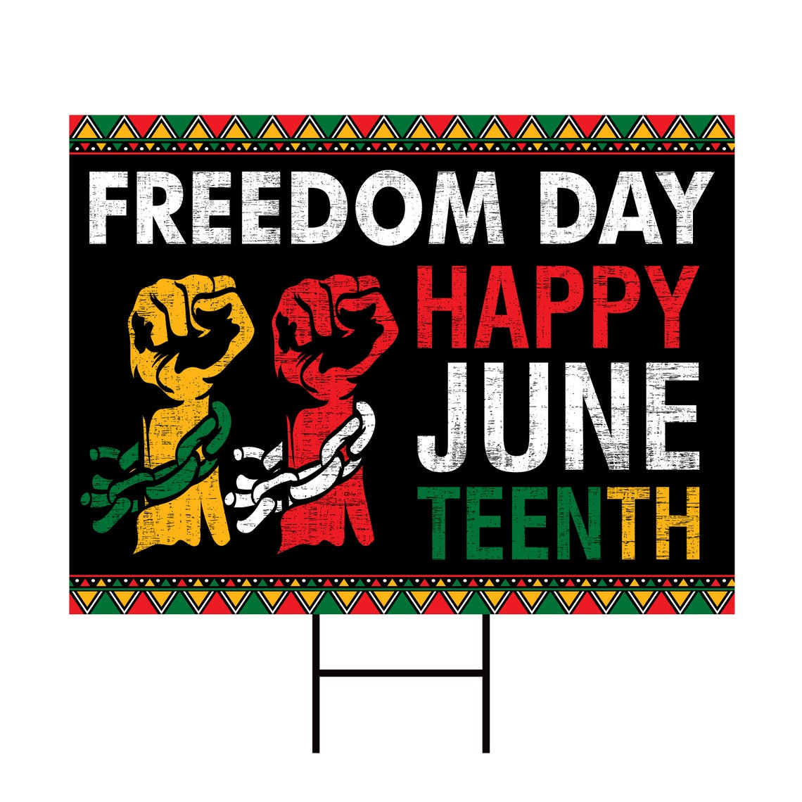 Happy Juneteenth Yard Sign Coroplast African American - Etsy