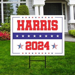 Kamala Harris 2024 Yard Sign Coroplast Kamala Harris for President 2024 ...