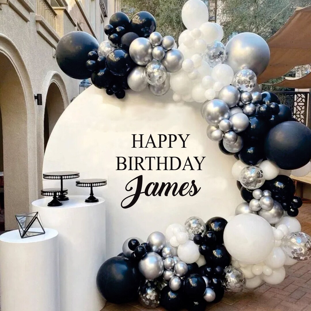 Personalized Happy Birthday Name Wall Decal, Happy Birthday Party ...