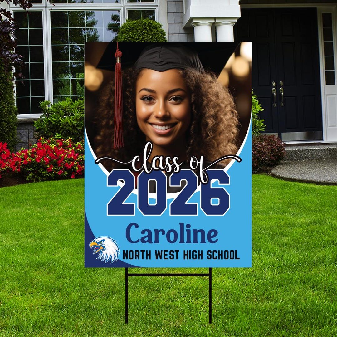 Personalized Graduation Yard Sign 2026 With Photo - Grad Sign, Class of ...