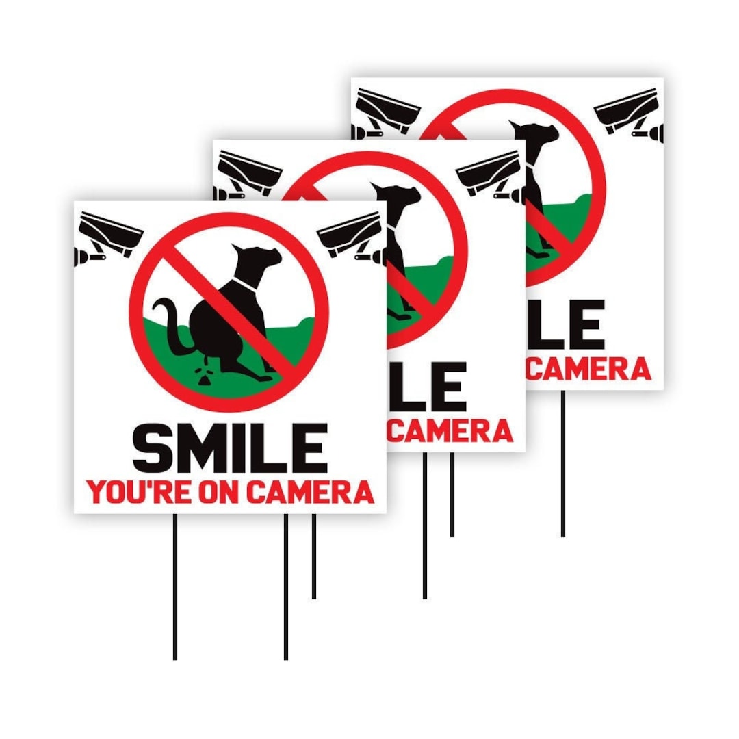 Pack of 3 No Poop Zone Yard Sign - Coroplast Visible Text Long Lasting ...