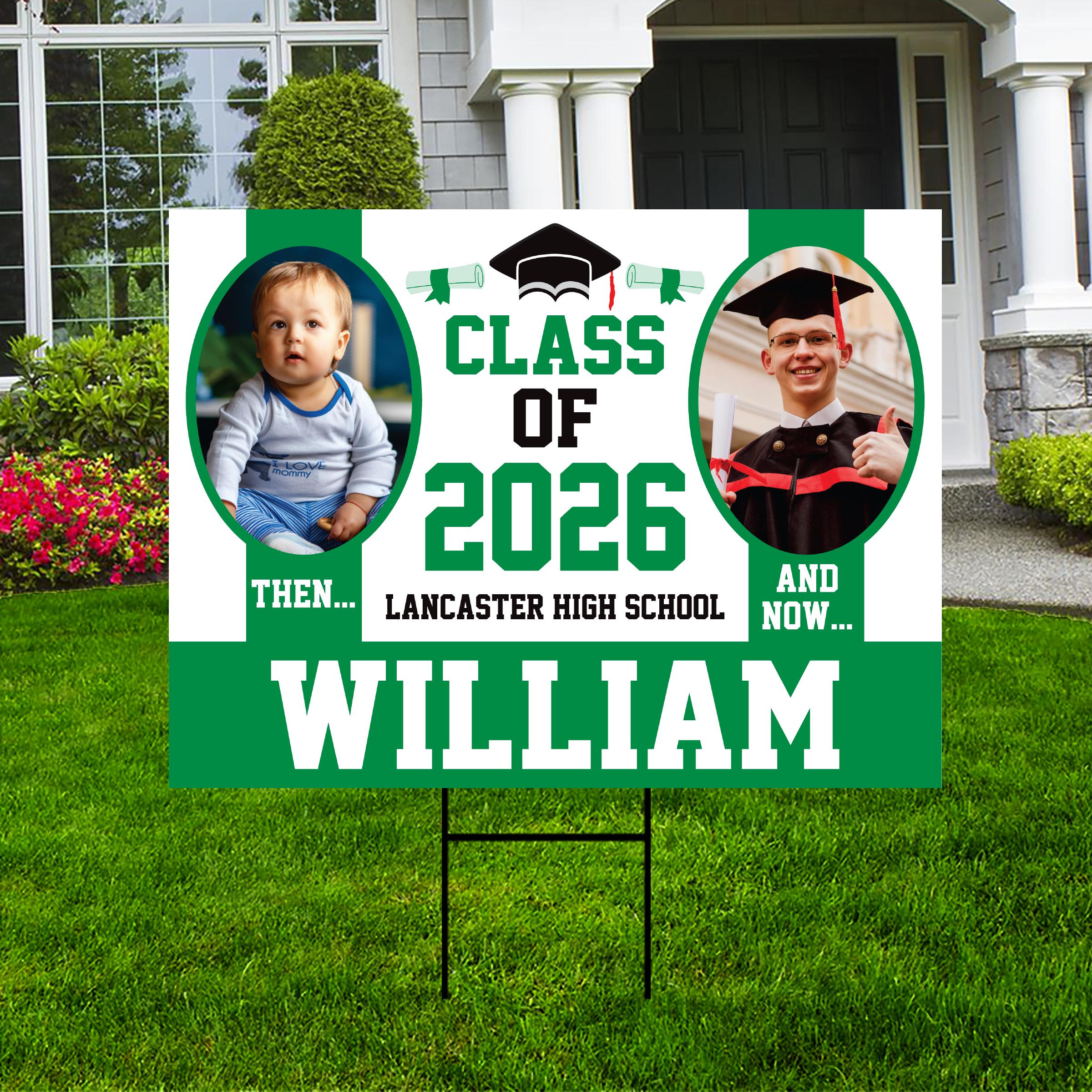 Personalized Graduation Yard Sign 2026 With Photo - Grad Sign, Class of ...