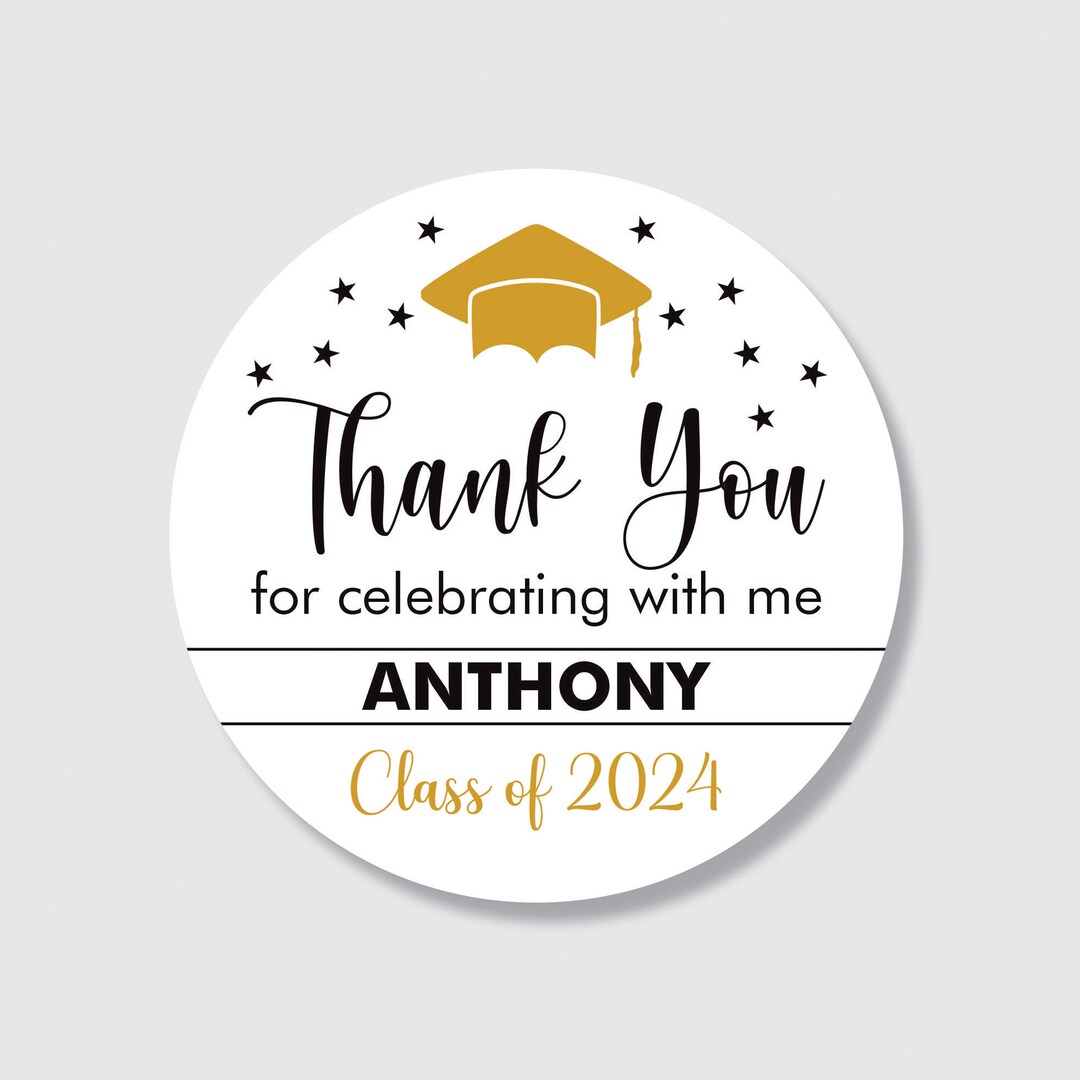 Personalized Graduation 2024 Stickers, Custom Class of 2024 Stickers ...