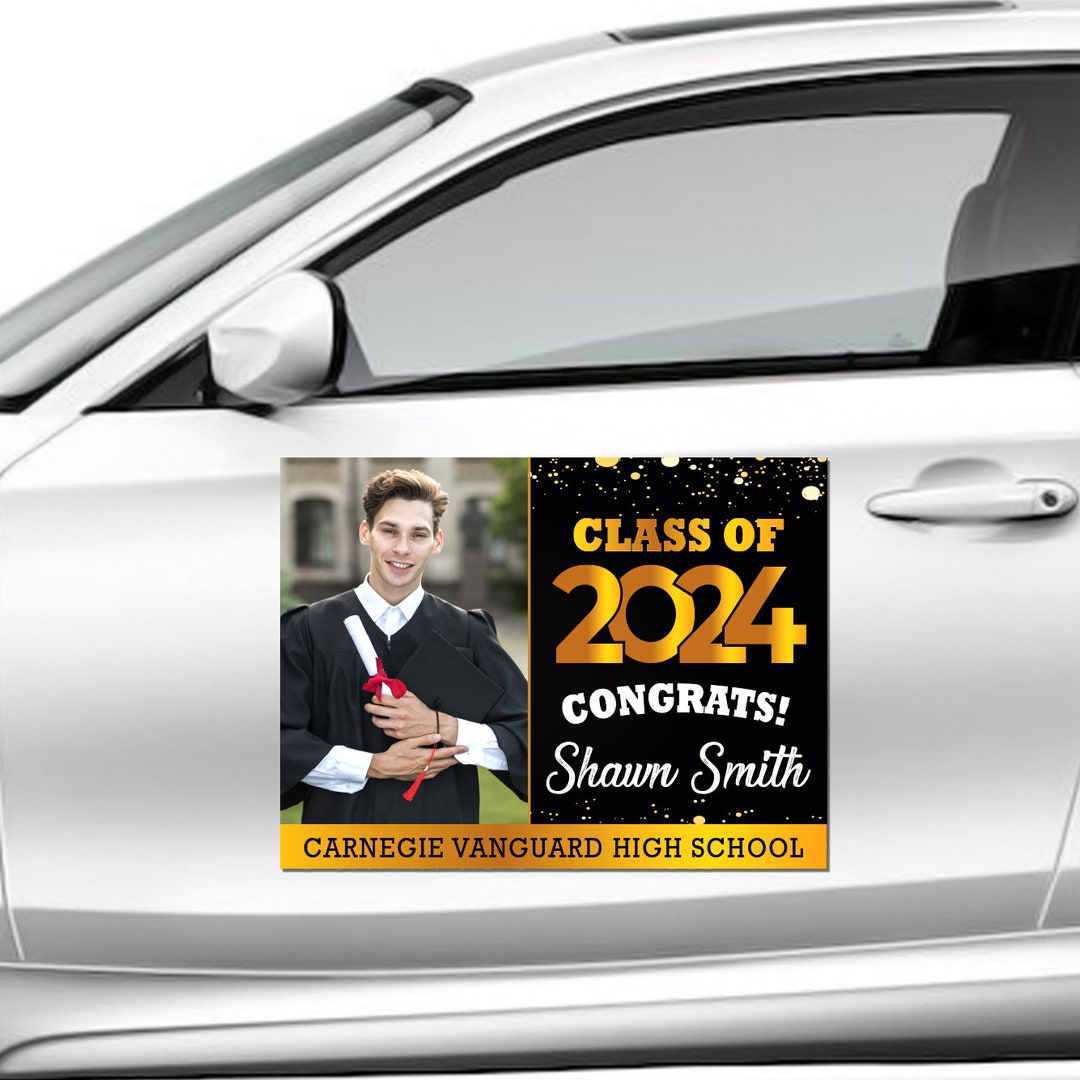 Custom Graduation Magnet Congrats Grad Graduation 2024 Personalized ...
