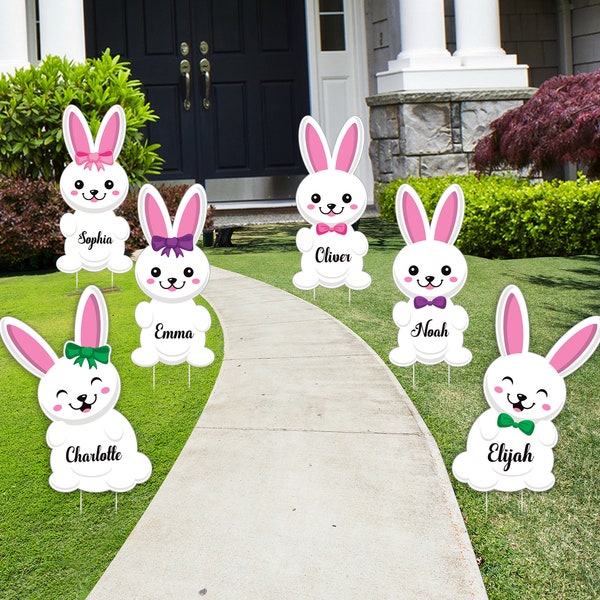 Bunny Yard Signs Personalized - Etsy
