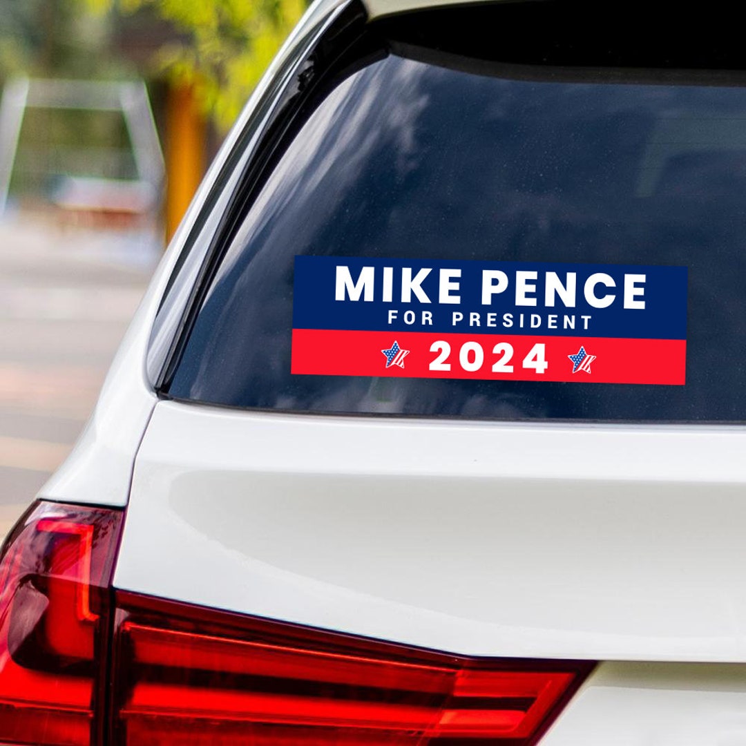Mike Pence 2024 Sticker Vinyl Decal, American Flag Red White & Blue ...