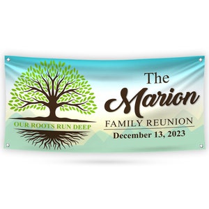Family Reunion Personalized Banner - 13 Oz Heavy Duty Waterproof Family ...