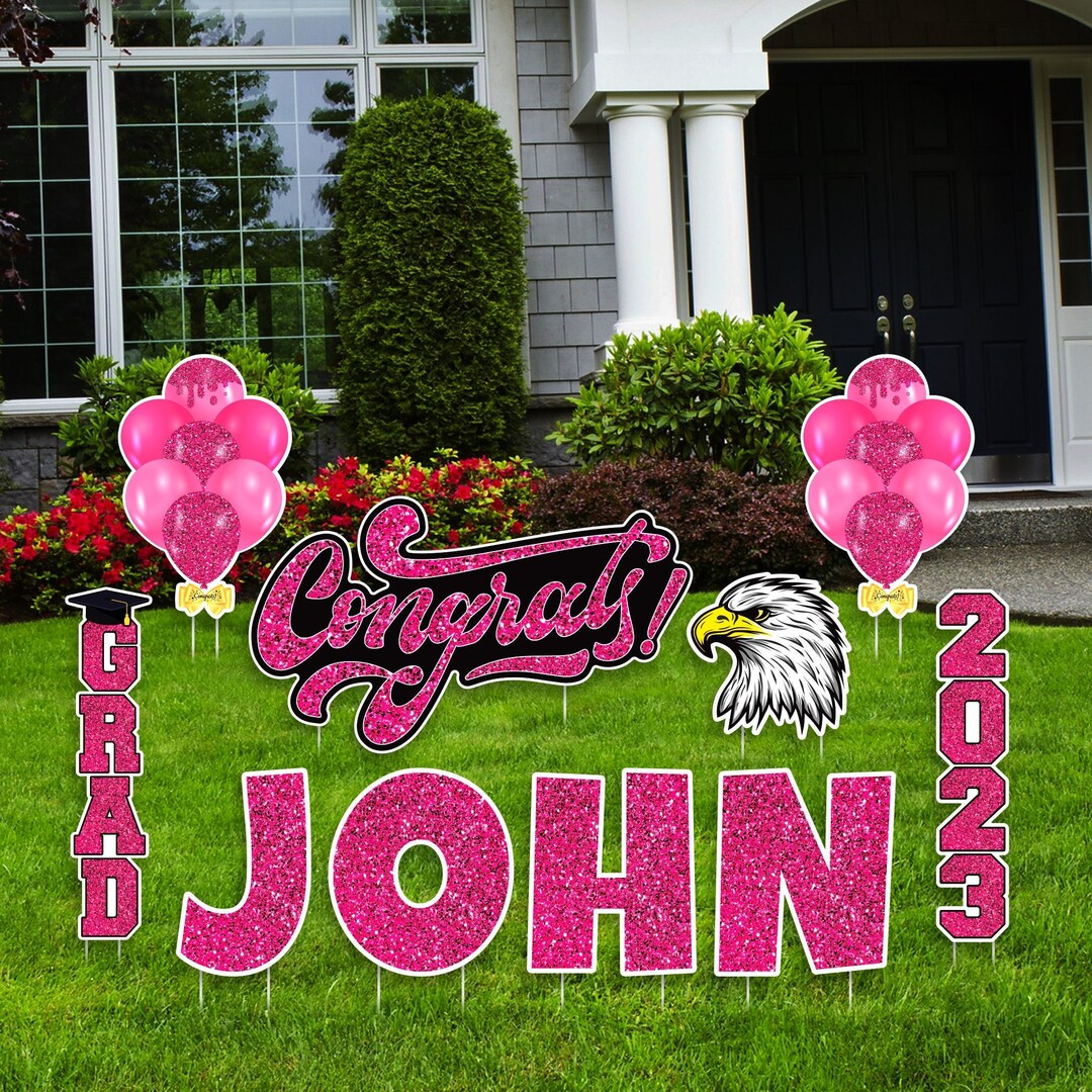 Personalized Graduation Yard Sign Letters 18 Custom - Etsy