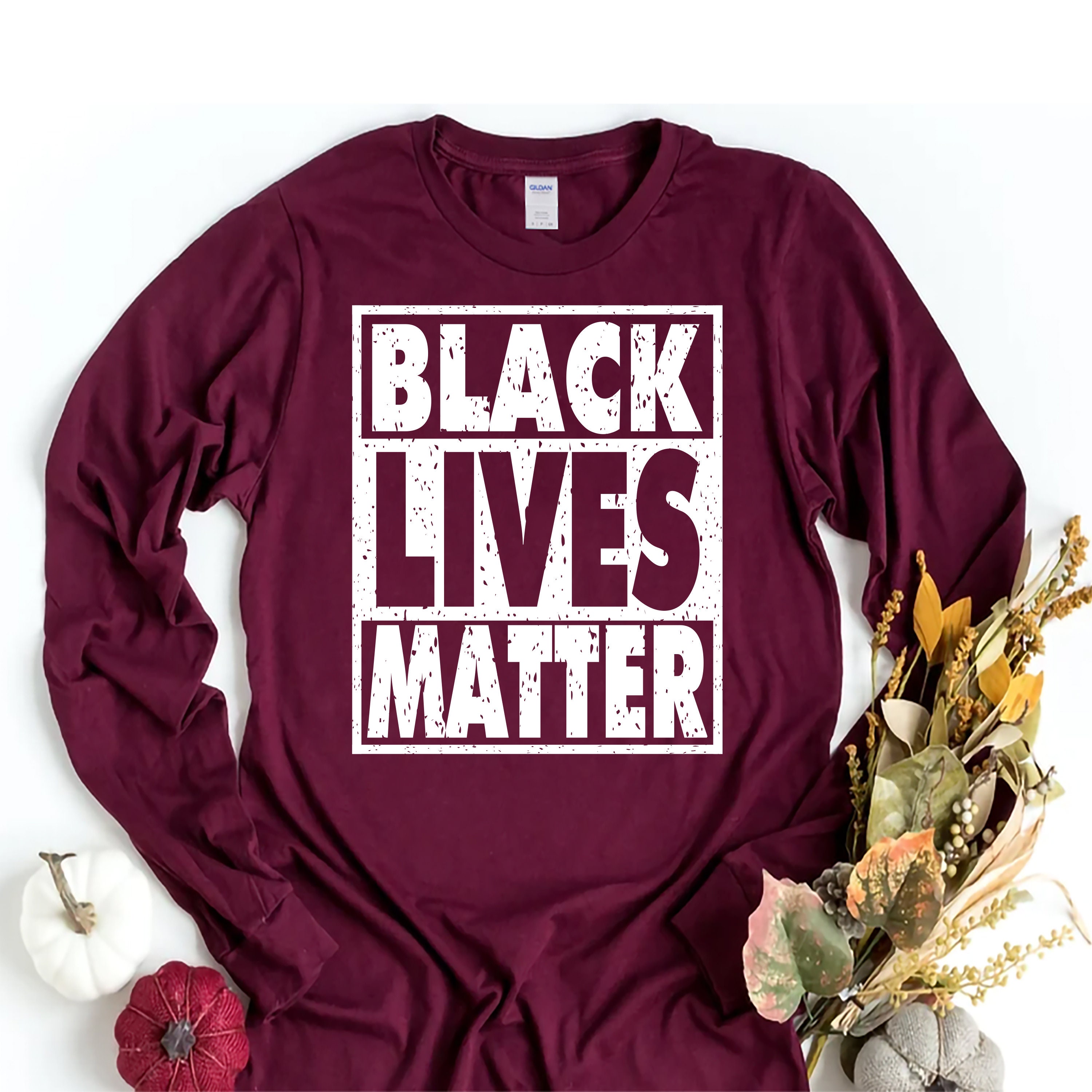 Black Lives Matter Long Sleeve Shirt, BLM Long Sleeve Shirt, Black ...