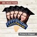 Custom Face Fans With Wooden Handle, Graduation Head, Grad Face Fans ...