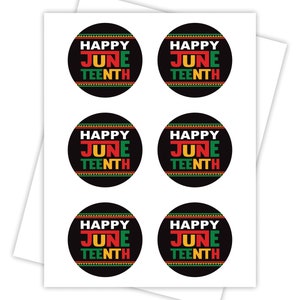 Happy Juneteenth Stickers, Freedom Day Stickers, Black Pride Labels ...