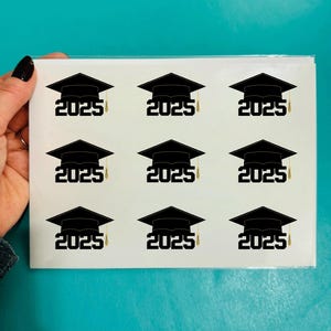 Personalized Graduation 2025 Hat Stickers, Custom Grad Cap 2025 ...