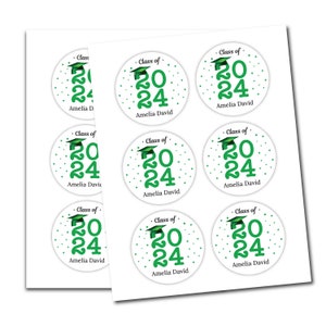 Personalized Graduation 2024 Stickers, Custom Class of 2024 Stickers ...