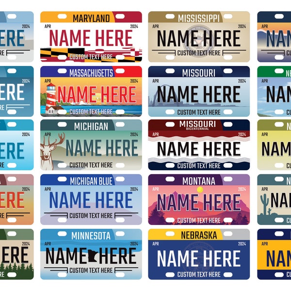 Mini License Plate - Etsy