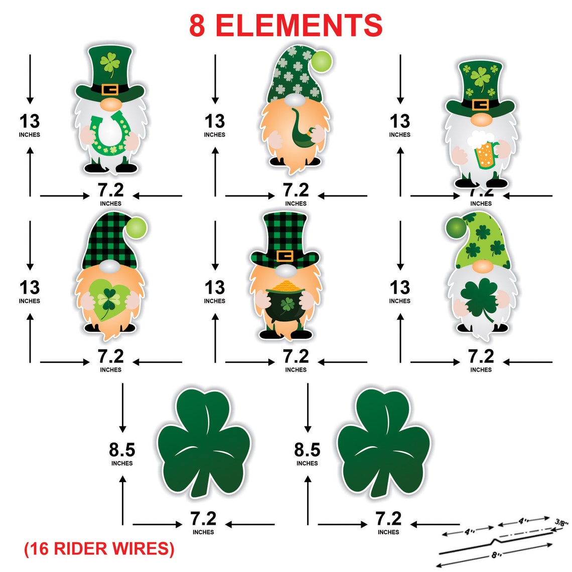 St. Patrick's Day Yard Sign Cutouts Saint Patricks Theme | Etsy