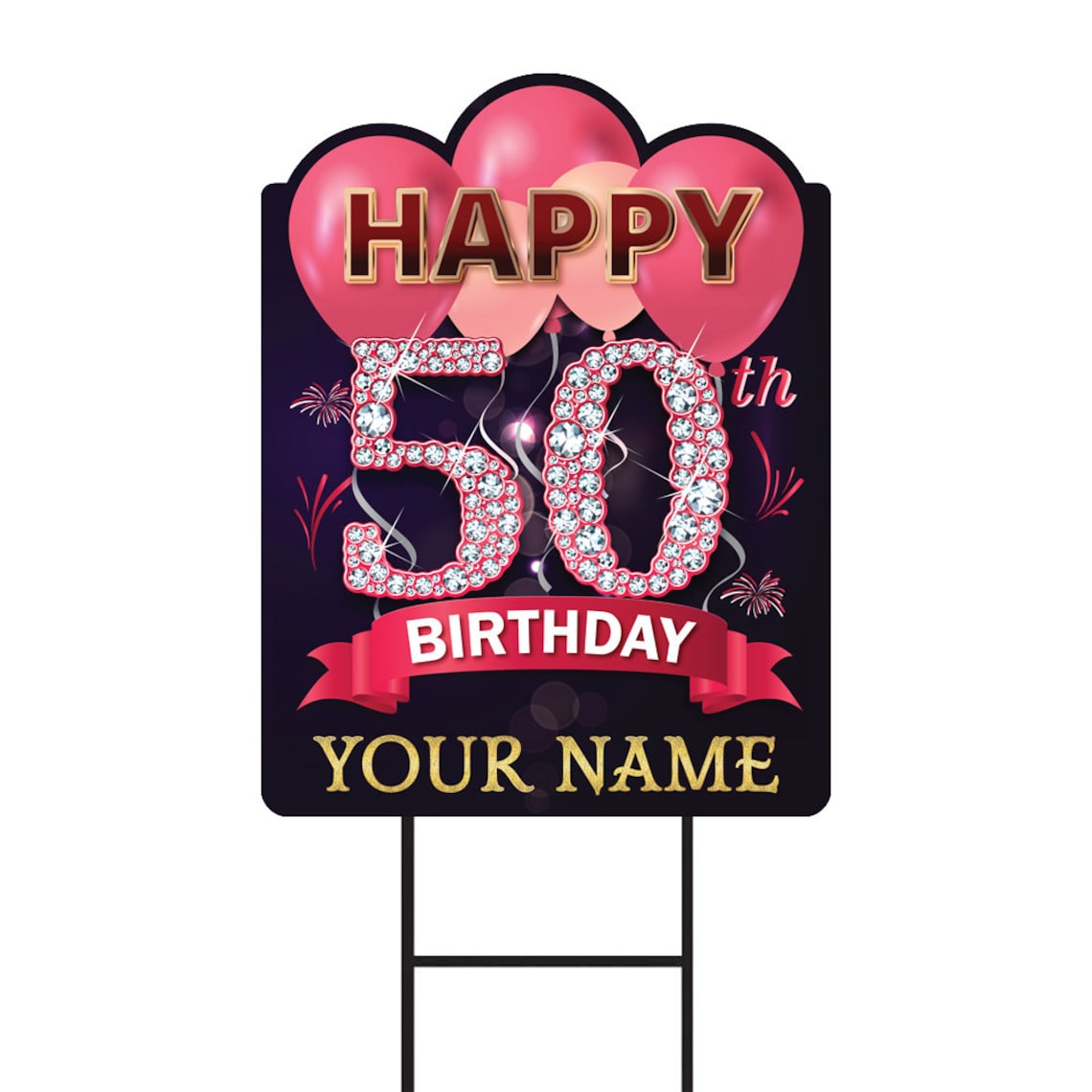 50th Birthday Yard Sign Decorations 18 X 24 - Etsy