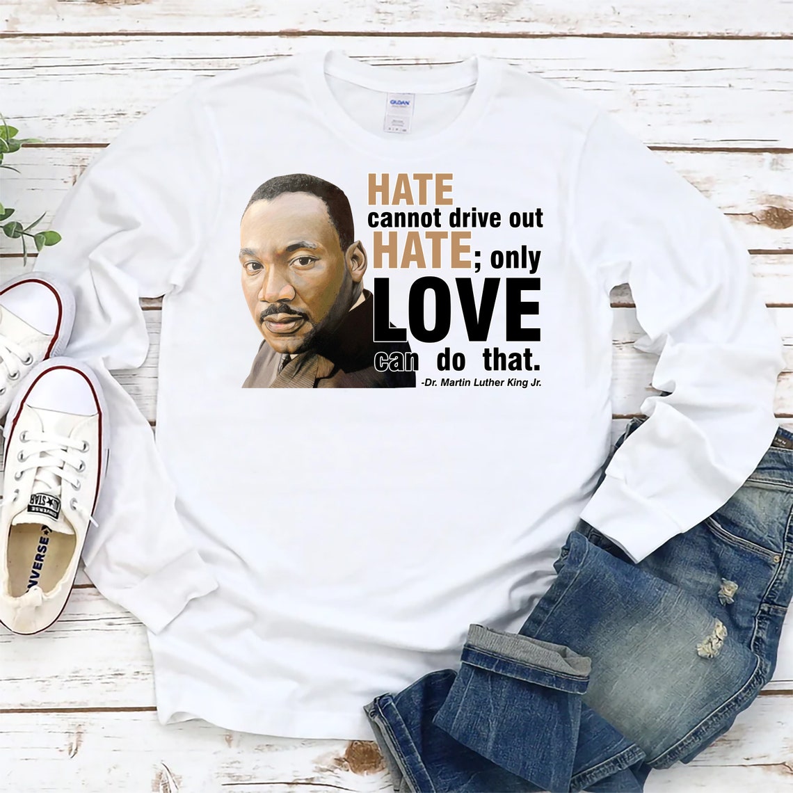 Martin Luther King Jr Long Sleeve T-shirt MLK Day Unisex Long - Etsy