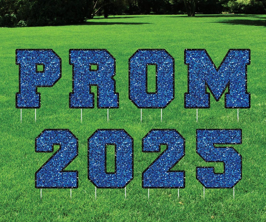 Prom 2025 Graduation Yard Sign Letters, Prom Graduation Yard Cutouts ...