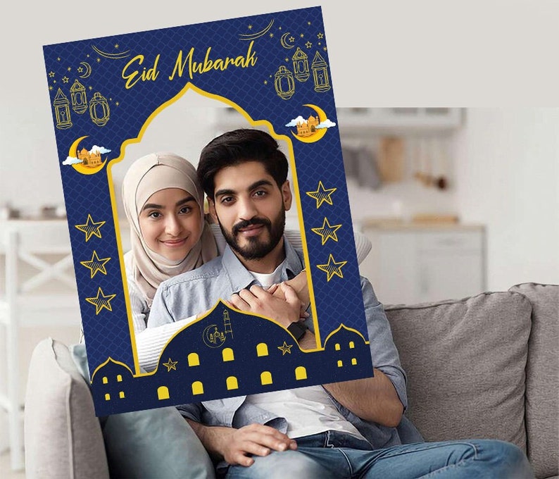 Personalized Eid Mubarak Selfie Frame Eid Mubarak Party - Etsy