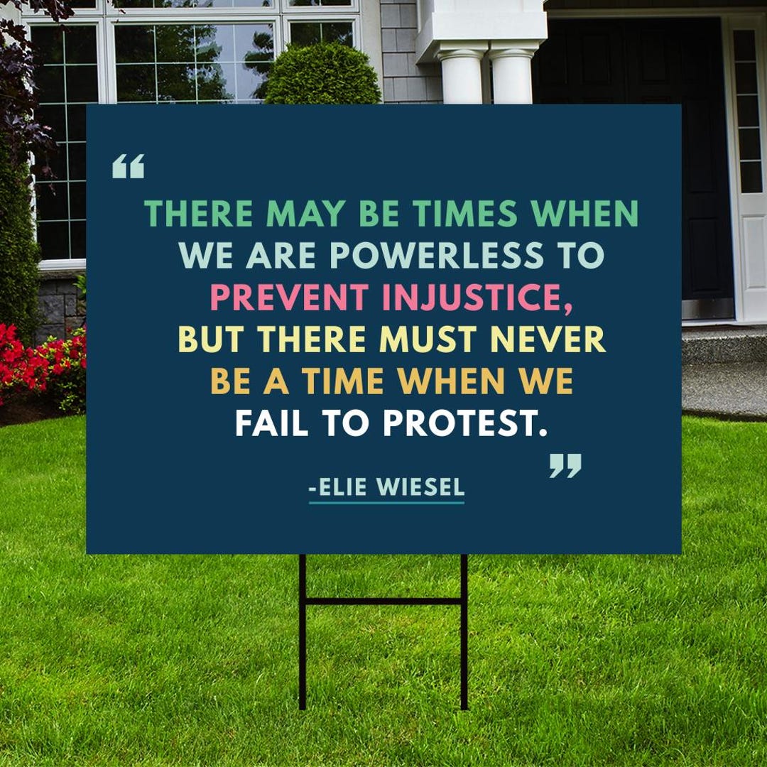 Resistance Yard Sign - Resist Hate Lawn Sign, Anti-trump Sign, Women's ...