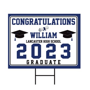 Custom Graduation Yard Sign 2023 Coroplast Grad Sign, Class of 2023 ...
