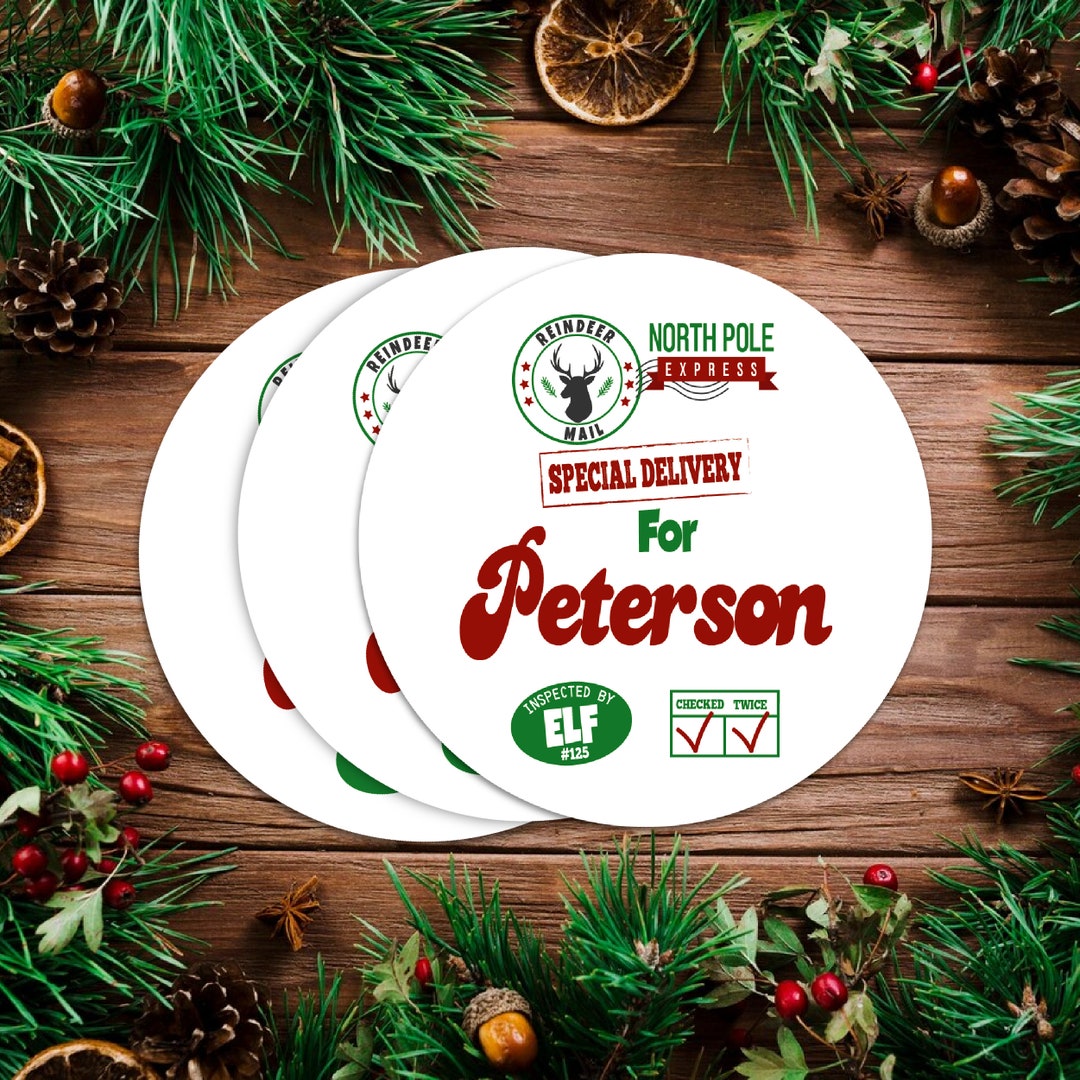 Personalized Christmas Stickers, Custom Special Delivery Stickers ...