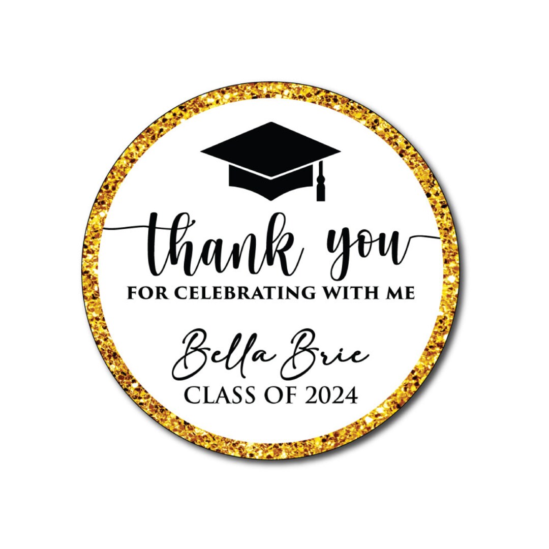 Personalized Graduation 2024 Stickers, Custom Class of 2024 Stickers ...