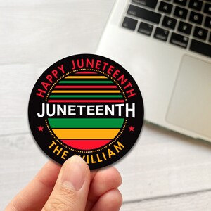 Personalized Happy Juneteenth Stickers, Custom Freedom Day Stickers ...