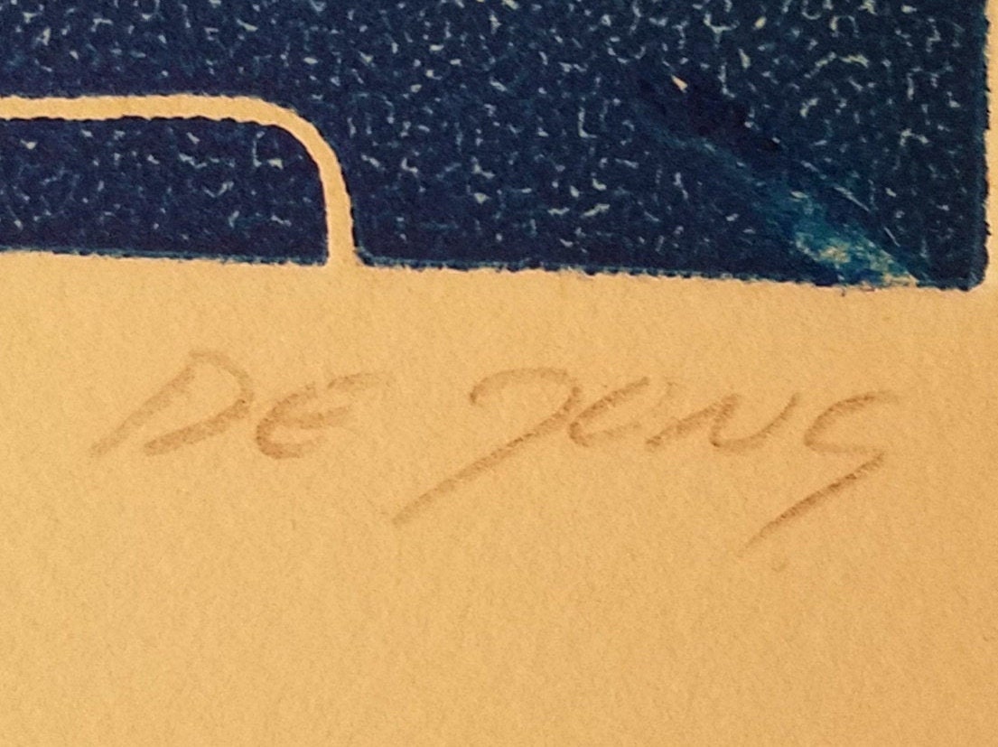 Kayak (artist Proof) by Thom De Jong (70s & 80s NYC Dutch Artist ...