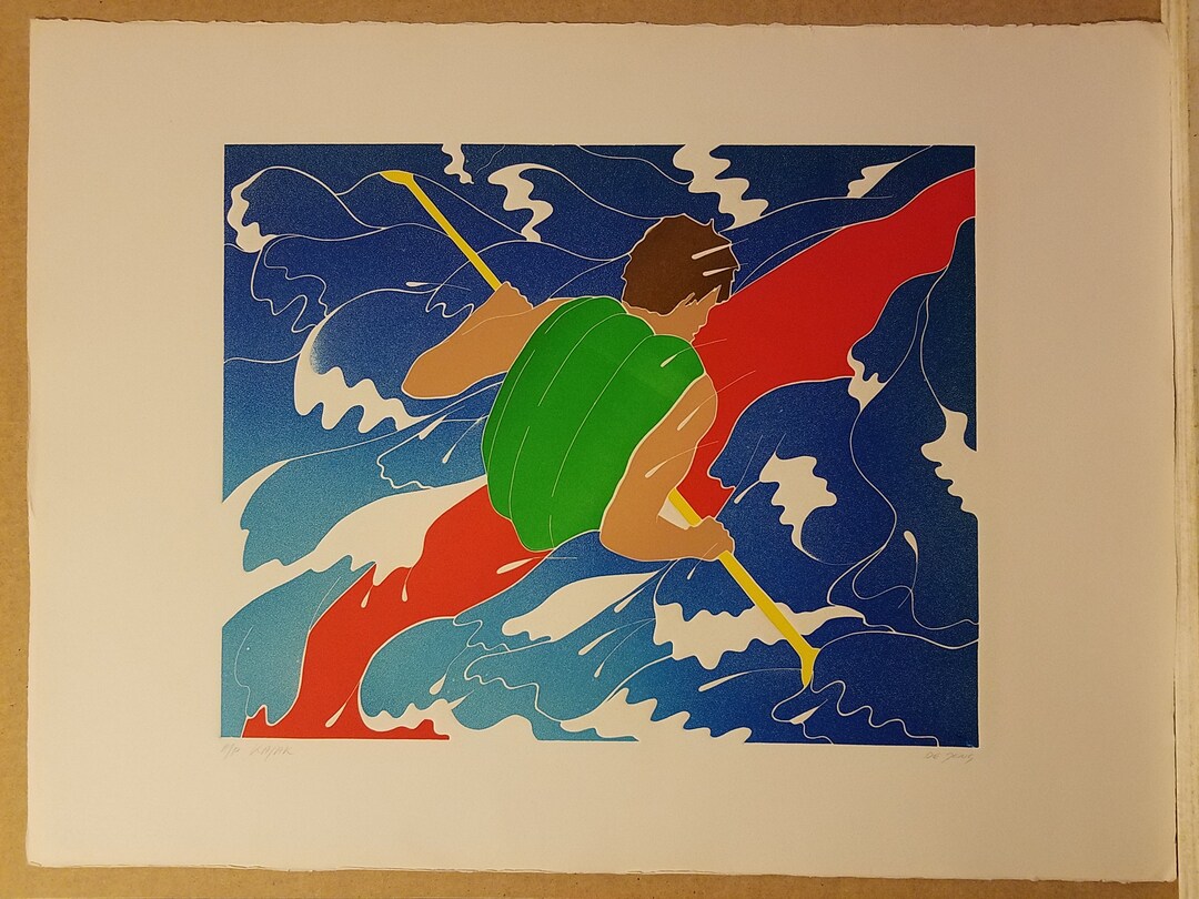 Kayak (artist Proof) by Thom De Jong (70s & 80s NYC Dutch Artist ...