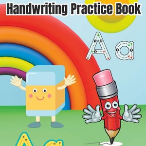 50 Pages Big Alphabet Letter Number Tracing Preschool Homeschool ...