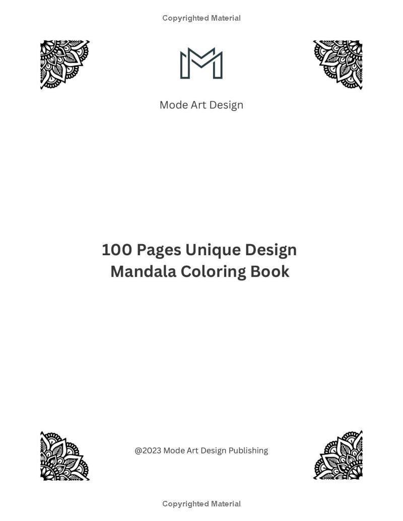 100 Magnificent Mandalas Coloring Book for Adults Coloring Book for ...