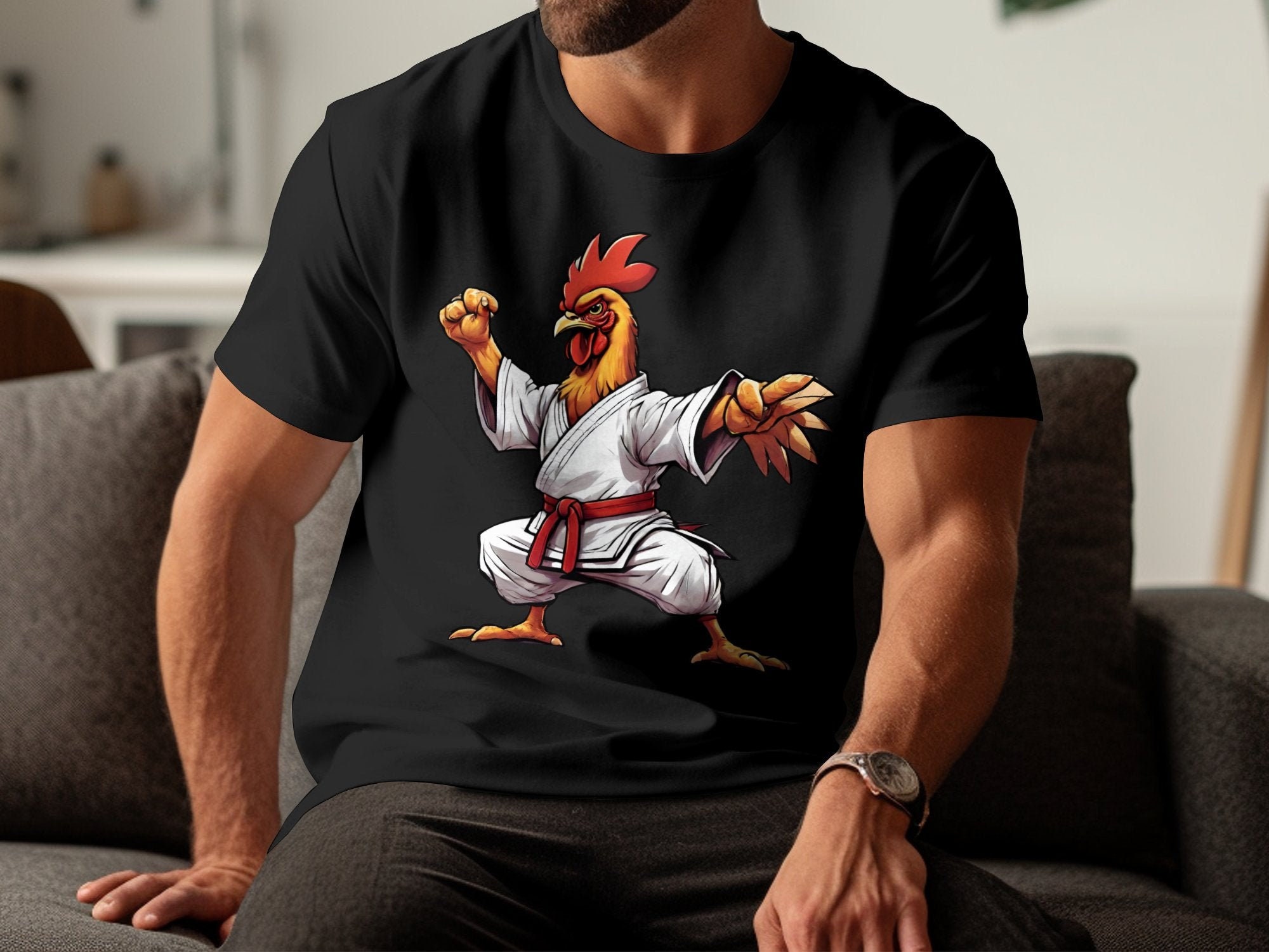 Karate Taekwondo Judo Kung Fu Chicken Rooster Gift Men Women T-shirt ...