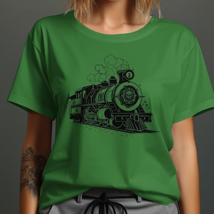 Train Locomotive Tshirt, Train Lover Shirt, Railroad Tshirt, Train T ...