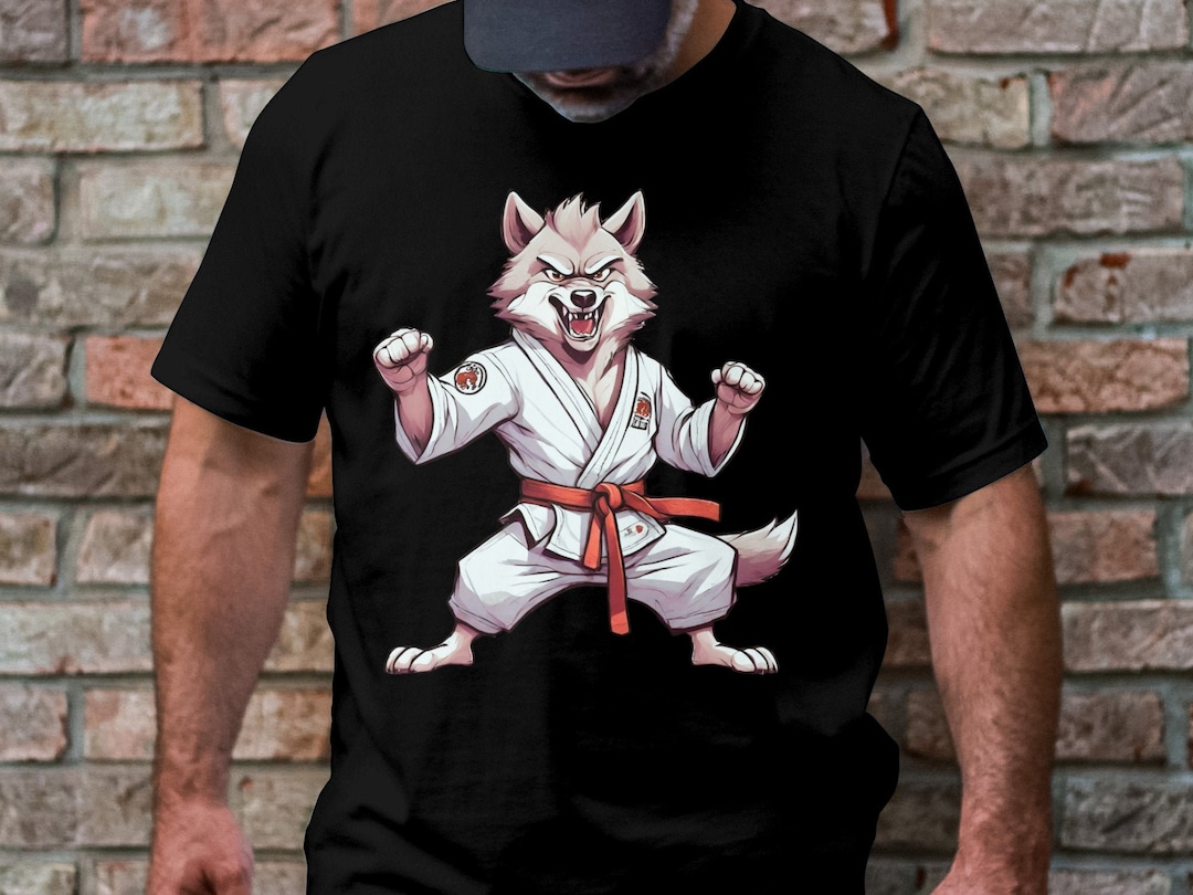 Funny Wolf Kung Fu Karate Judo Taekwondo Martial Art Gift T-shirt ...