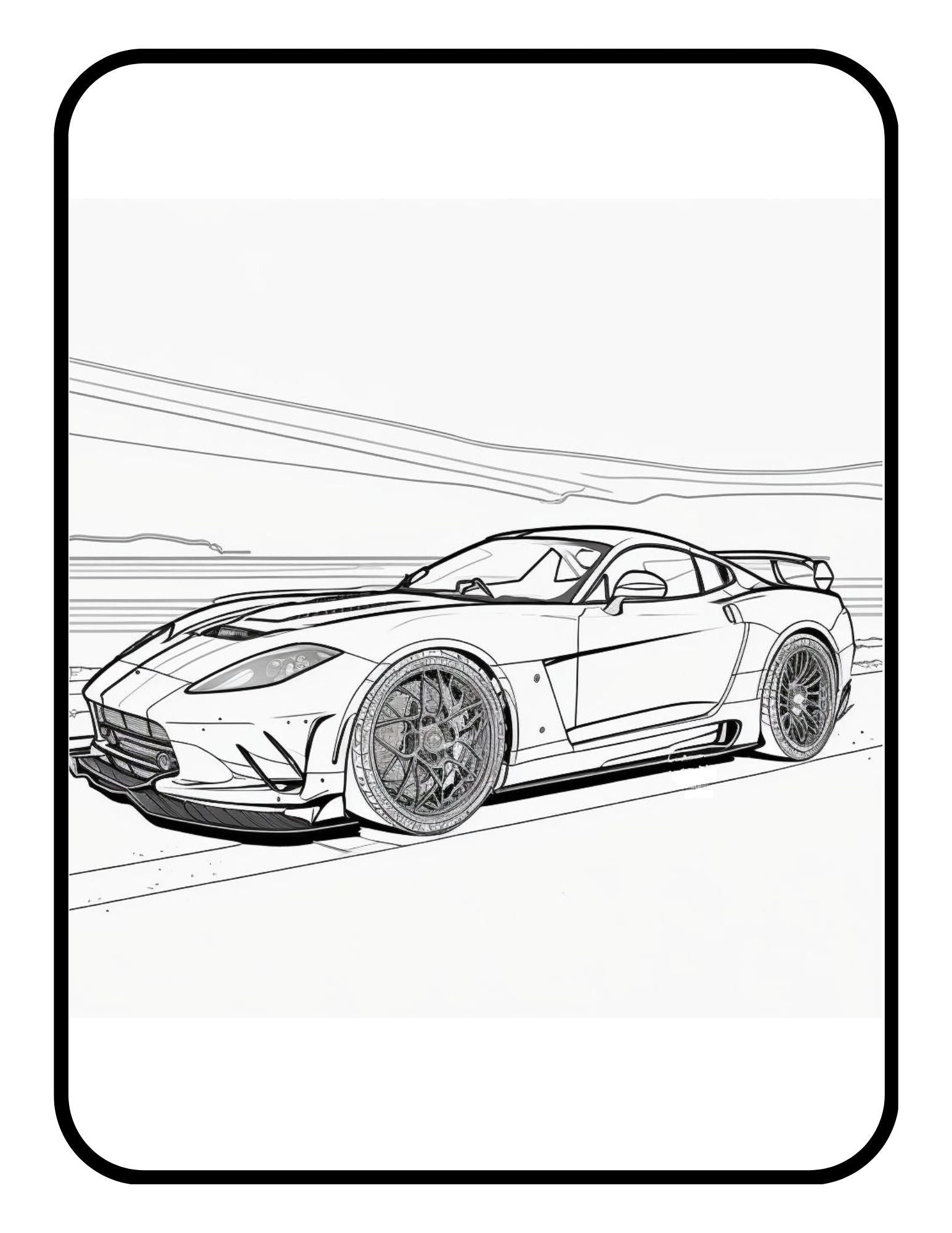 Exotic Luxury Cars Race Car Coloring Book Dream Luxury for Men Women ...