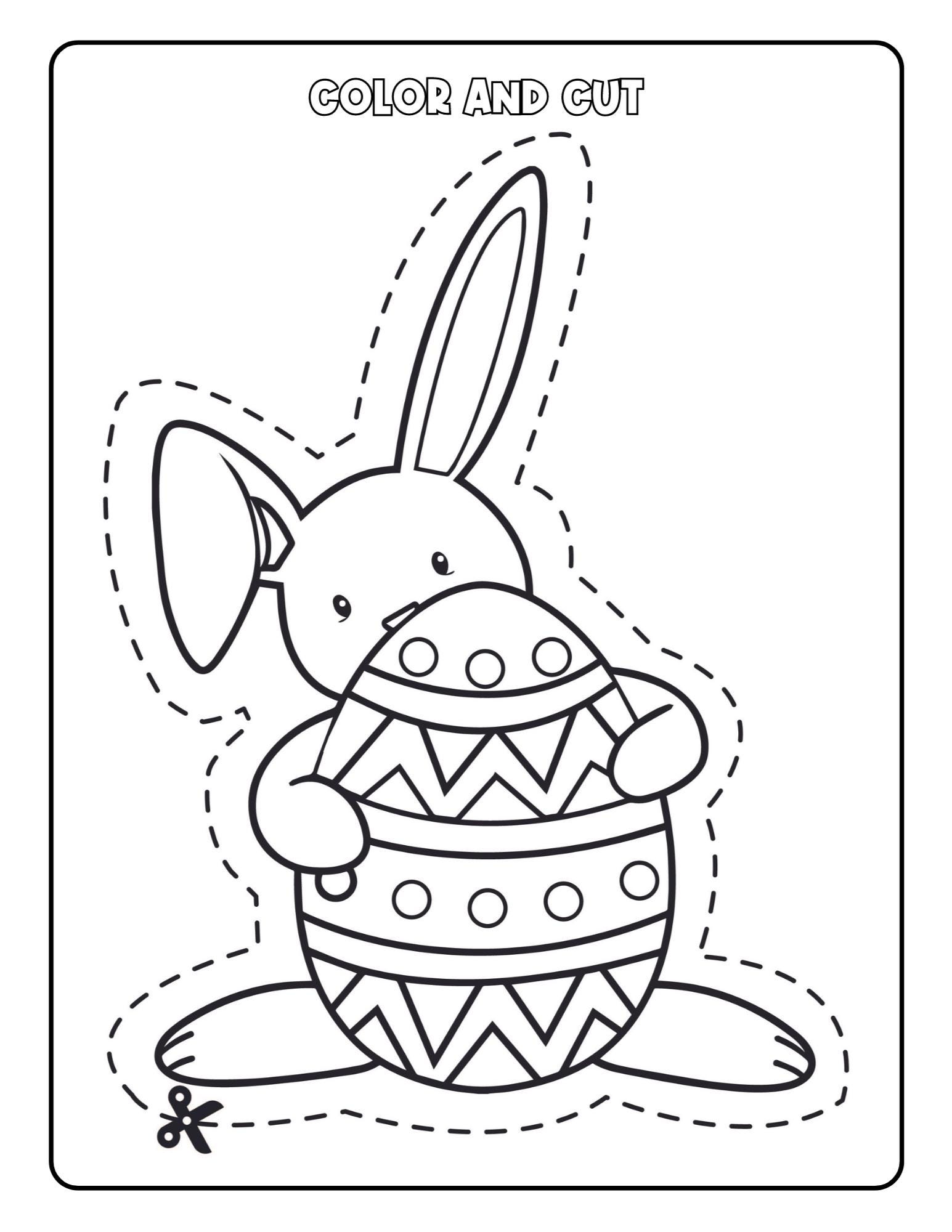 50 Pages Happy Easter Bunny Rabbit Activity Book Gift for Kids ...